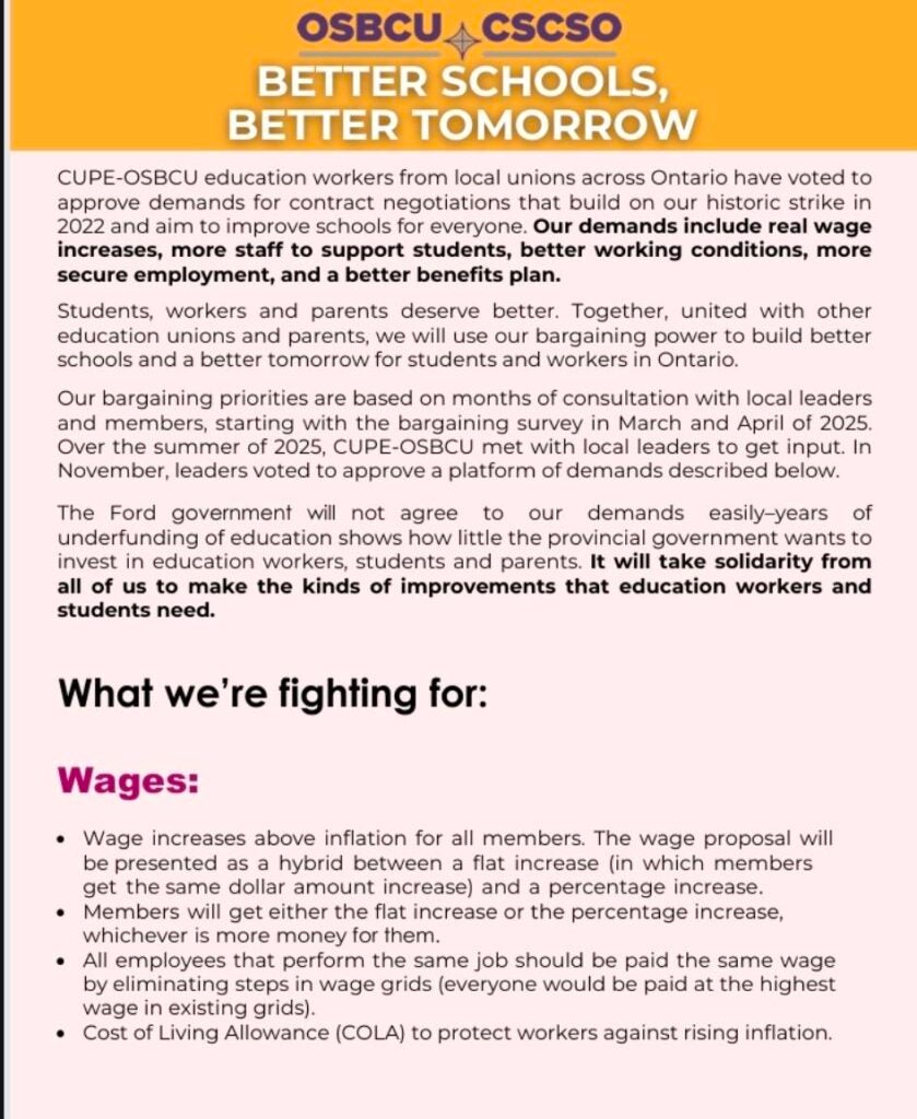 CUPE 7575 – Educational Assistants and the Student Supervisor's of the ...